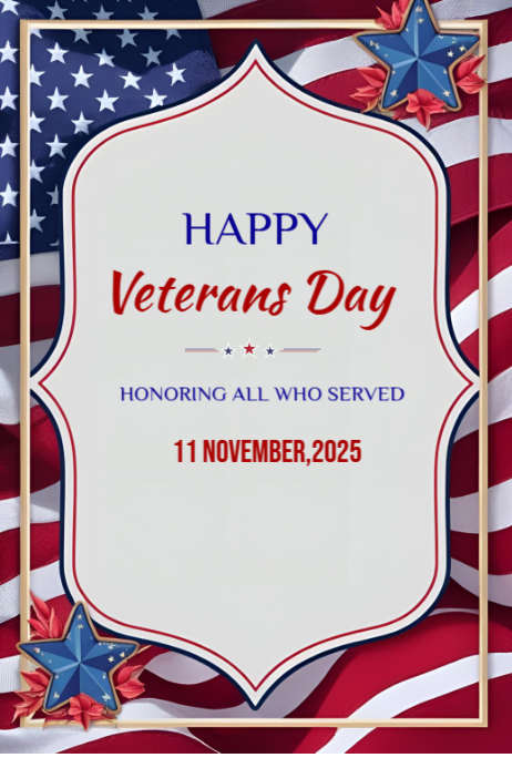 Happy veterans Day template 2025 | PosterMyWall