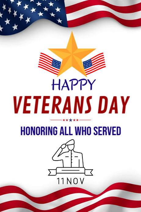 Happy veterans Day template 2025 | PosterMyWall