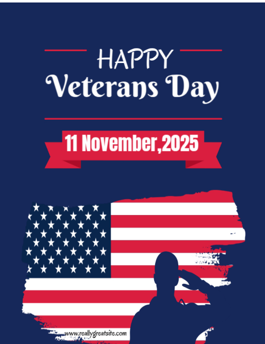Plantilla de Happy Veterans day template 2025 | PosterMyWall