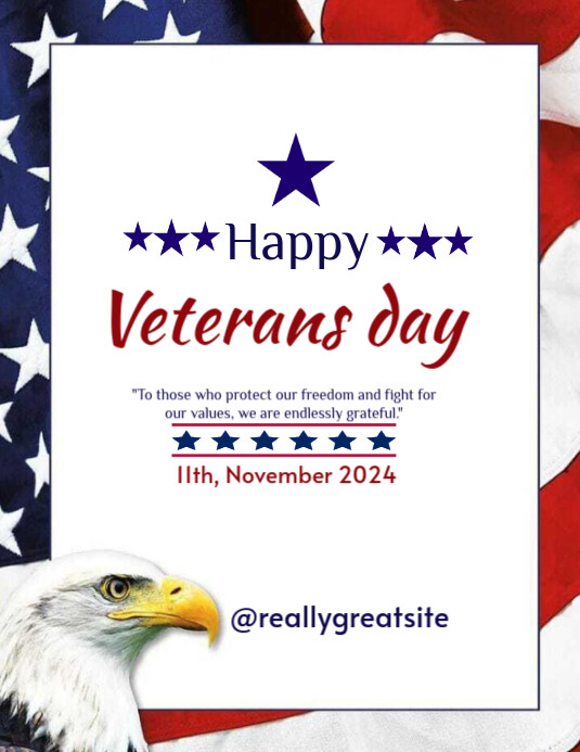 Copy of Happy Veterans Day USA Flyer 2024 | PosterMyWall