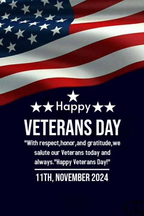 Copy of Happy Veterans Day USA Poster 2024 | PosterMyWall