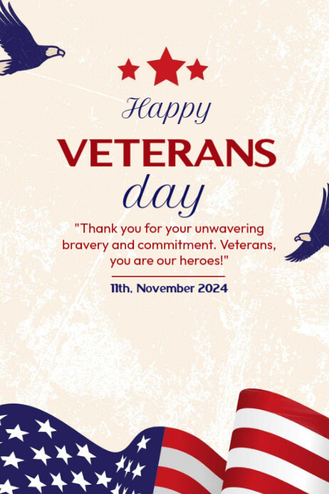 Copy of Happy Veterans Day USA Poster 2024 | PosterMyWall