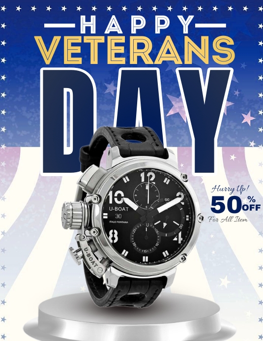 Happy Veterans Sale Template | PosterMyWall