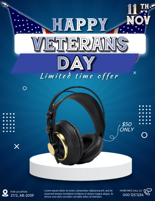 Happy Veterans Sale Template | PosterMyWall
