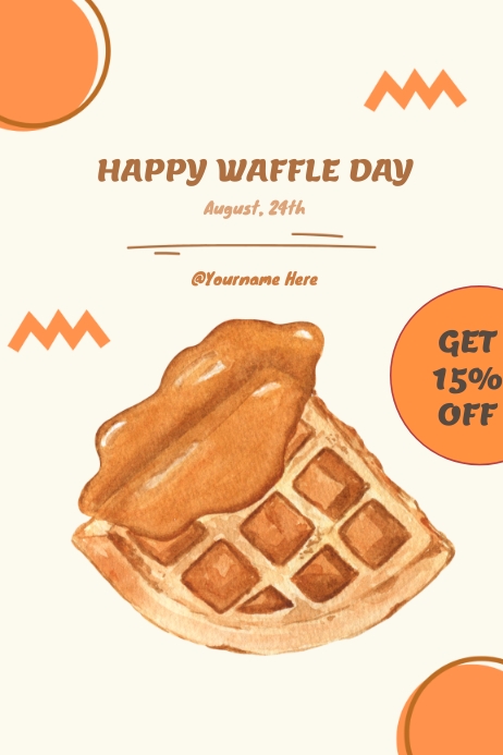 HAPPY WAFFLE DAY Template | PosterMyWall