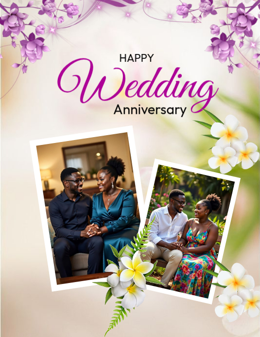 Happy Wedding Anniversary Template | PosterMyWall