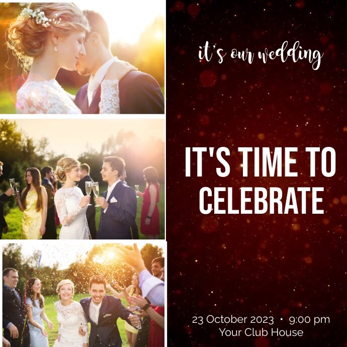 Happy wedding day Template | PosterMyWall