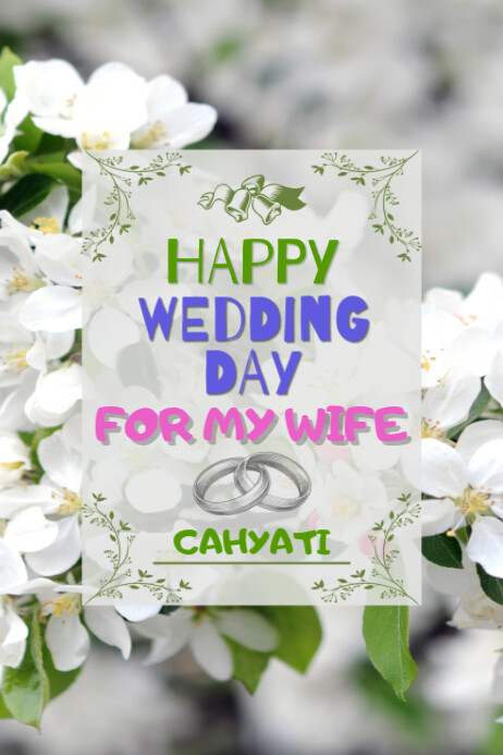 HAPPY WEDDING DAY Template | PosterMyWall