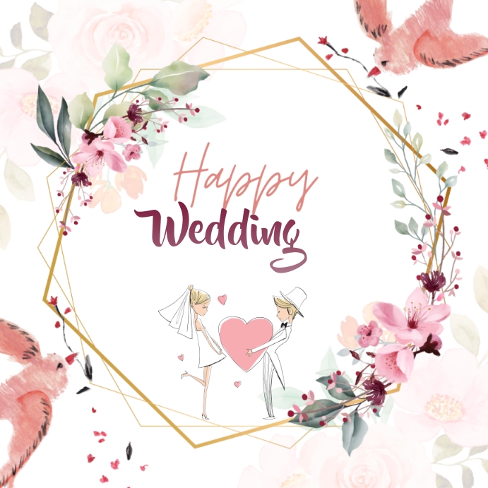happy wedding Template | PosterMyWall