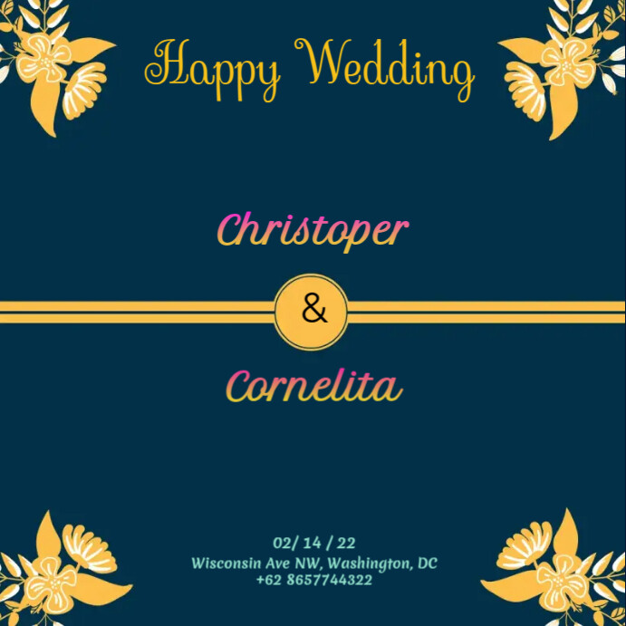 Happy Wedding Template | PosterMyWall