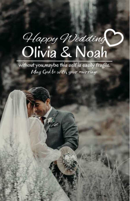 happy wedding Template | PosterMyWall