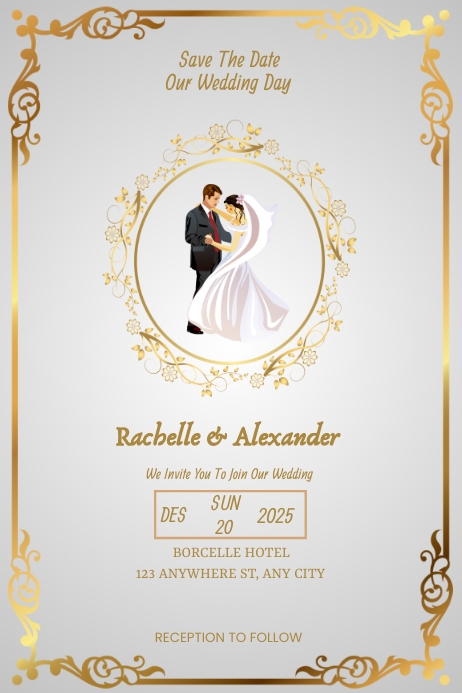 Happy Wedding Template | PosterMyWall