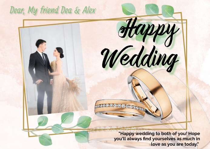 Happy Wedding Template | PosterMyWall