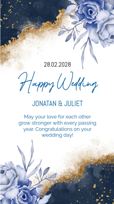 HAPPY WEDDING Template | PosterMyWall