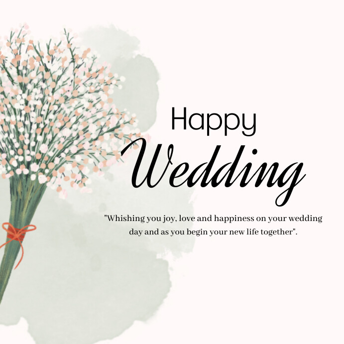 Happy Wedding Template | PosterMyWall