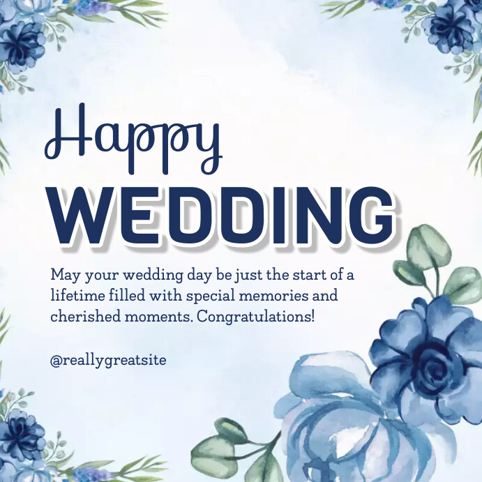 Happy Wedding Template | PosterMyWall