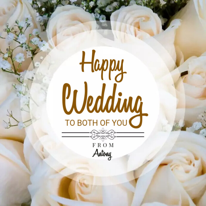 Plantilla de HAPPY WEDDING GREETING | PosterMyWall