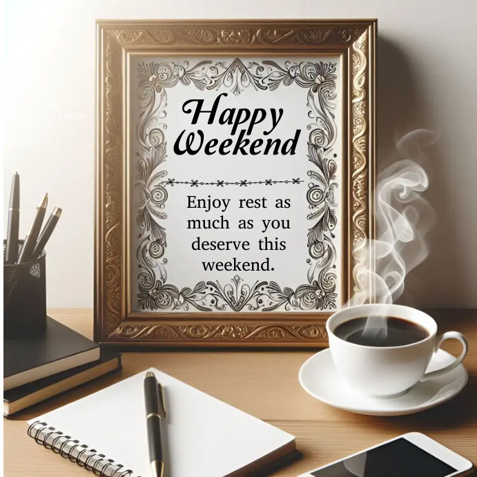 Plantilla de Happy Weekend | PosterMyWall