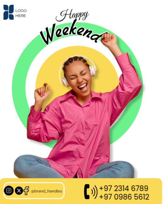 happy weekend Template | PosterMyWall