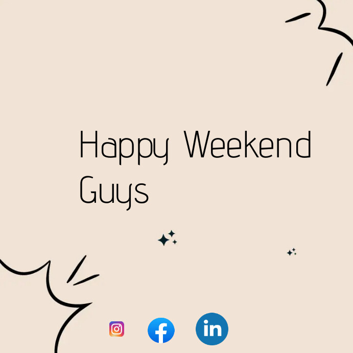 Plantilla de Happy Weekend | PosterMyWall