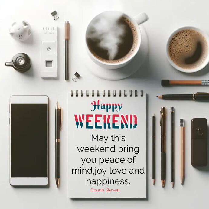 Happy Weekend flyer Templat | PosterMyWall