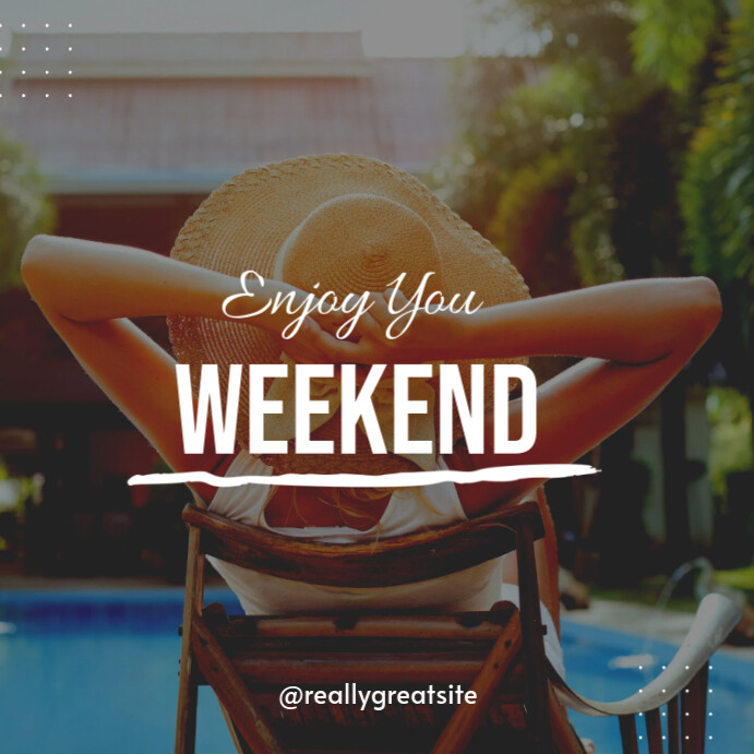 Modèle Happy weekend Instagram post 2024 | PosterMyWall