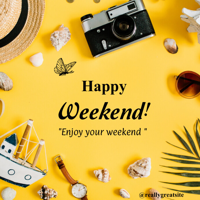 Happy Weekend Instagram post 2024 Templat | PosterMyWall