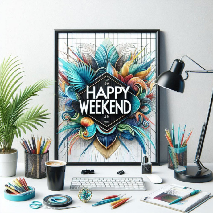 happy weekend instagram Post Template | PosterMyWall