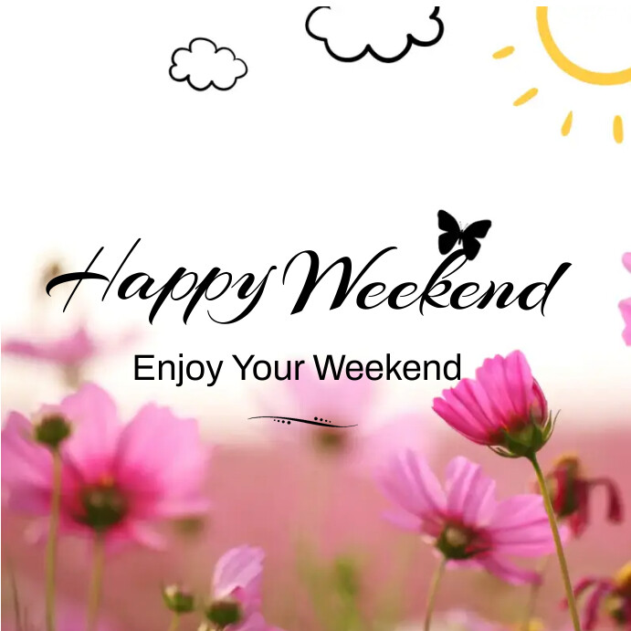 Plantilla de Happy Weekend Instagram post | PosterMyWall