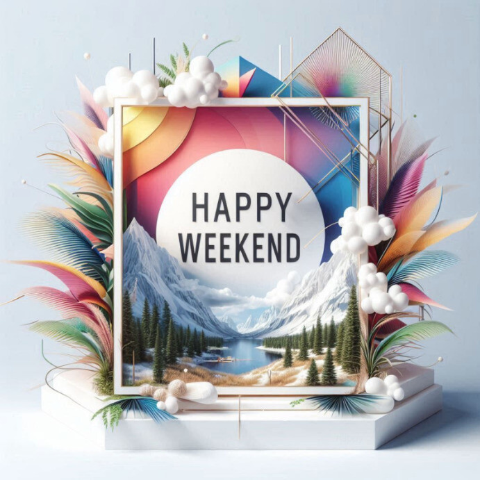 Happy Weekend Instagram Post Templat | PosterMyWall