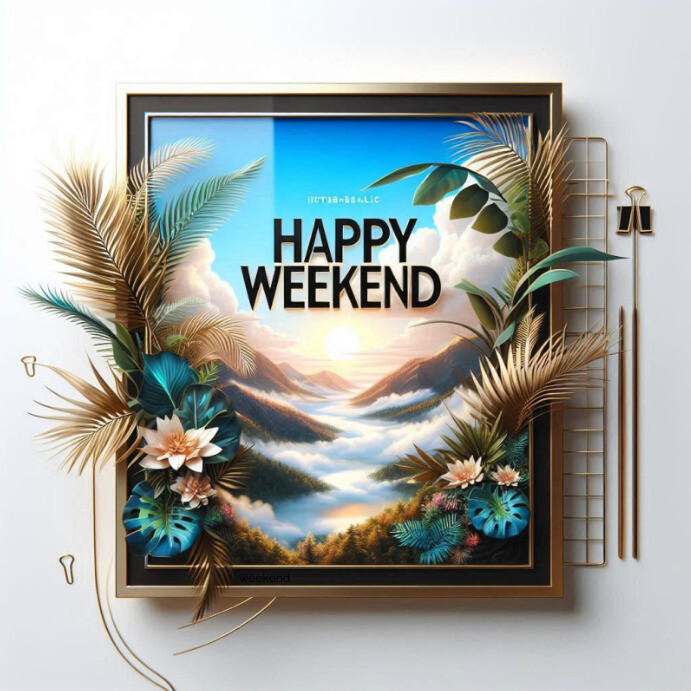 Happy Weekend Instagram Post Templat | PosterMyWall