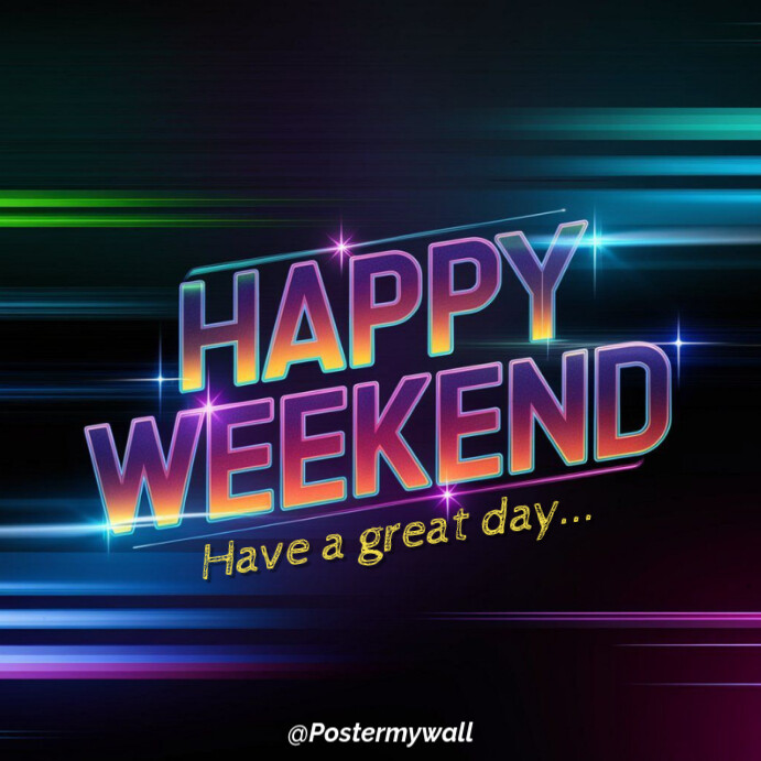 Plantilla de Happy Weekend Instagram Post | PosterMyWall