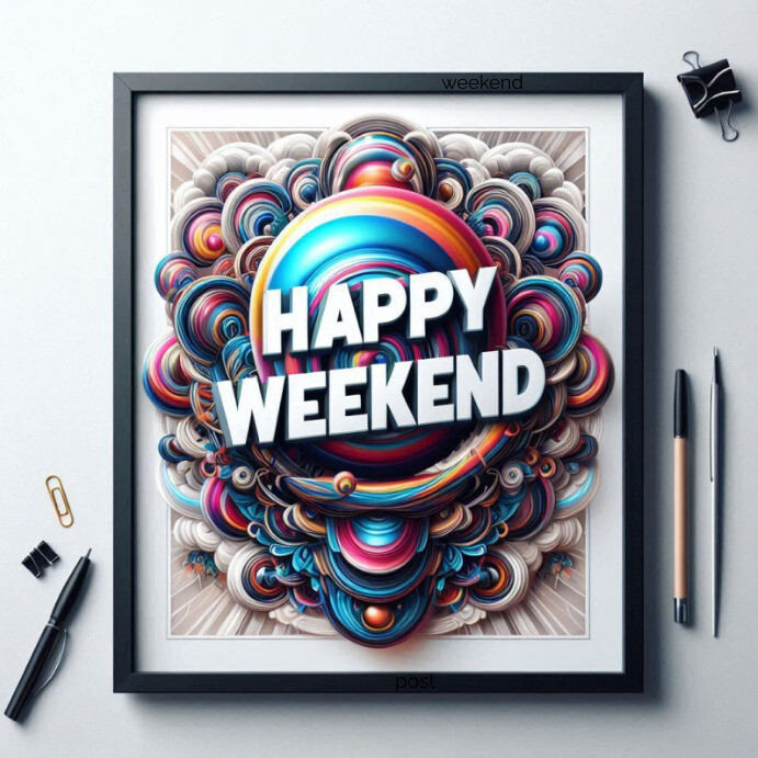Plantilla de Happy Weekend Instagram Post | PosterMyWall