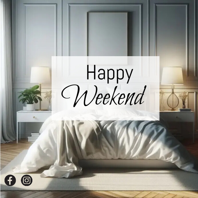 Plantilla de Happy weekend Instagram post design template | PosterMyWall