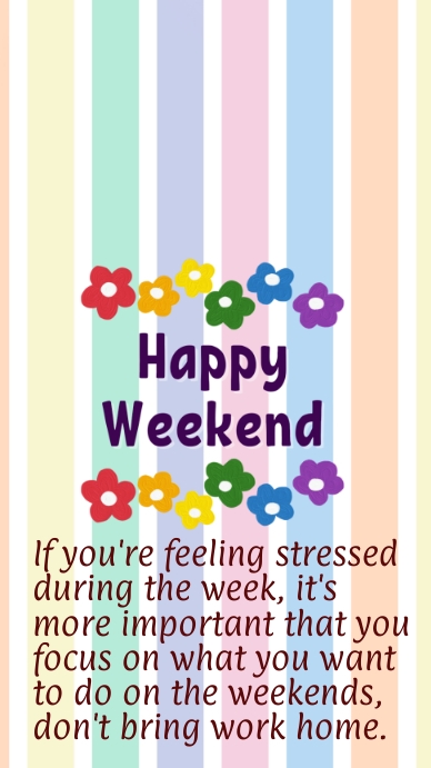 Happy Weekend Instagram Story Template | PosterMyWall