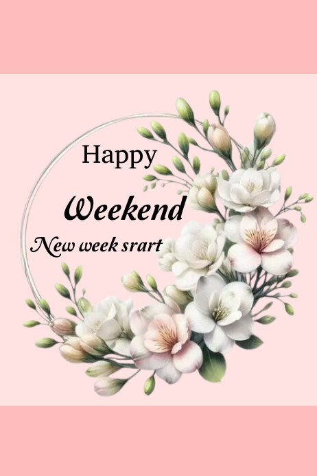 Plantilla de happy weekend new month start | PosterMyWall