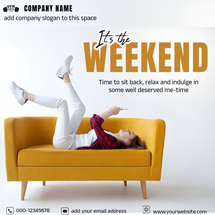 Happy weekend online greeting card template | PosterMyWall