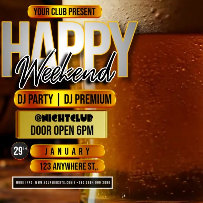 Happy weekend party Template | PosterMyWall