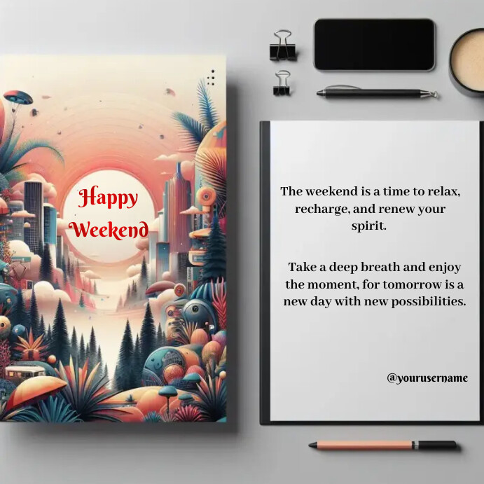 Copy of HAPPY WEEKEND TEMPLATE | PosterMyWall