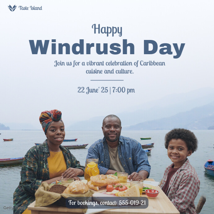 Happy windrush day video template | PosterMyWall