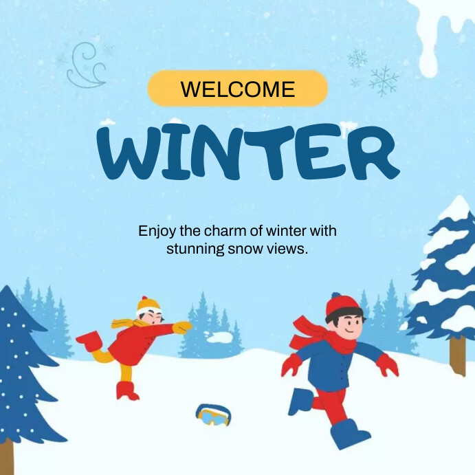 Happy Winter Template | PosterMyWall