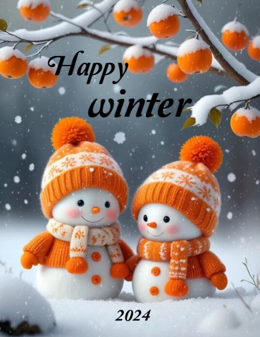 Plantilla de Happy winter | PosterMyWall