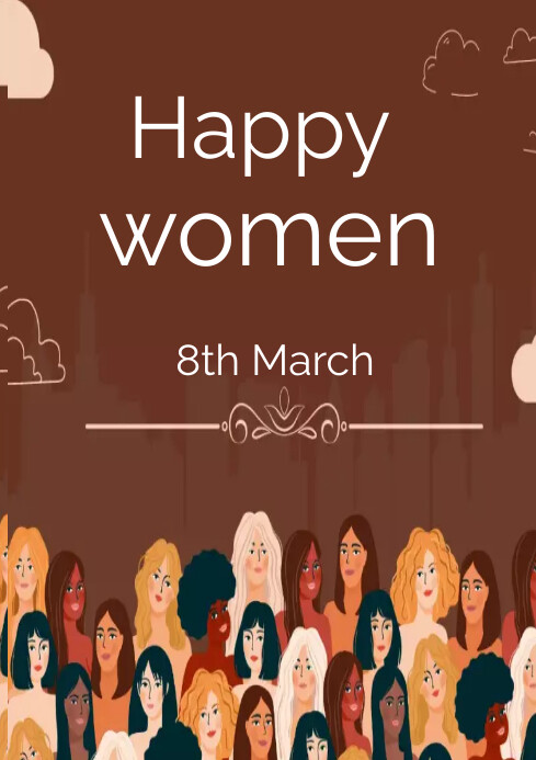 Happy woman day template online getting card | PosterMyWall