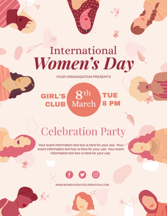 Copy of HAPPY WOMEN'S DAY event AD TEMPLATE | PosterMyWall