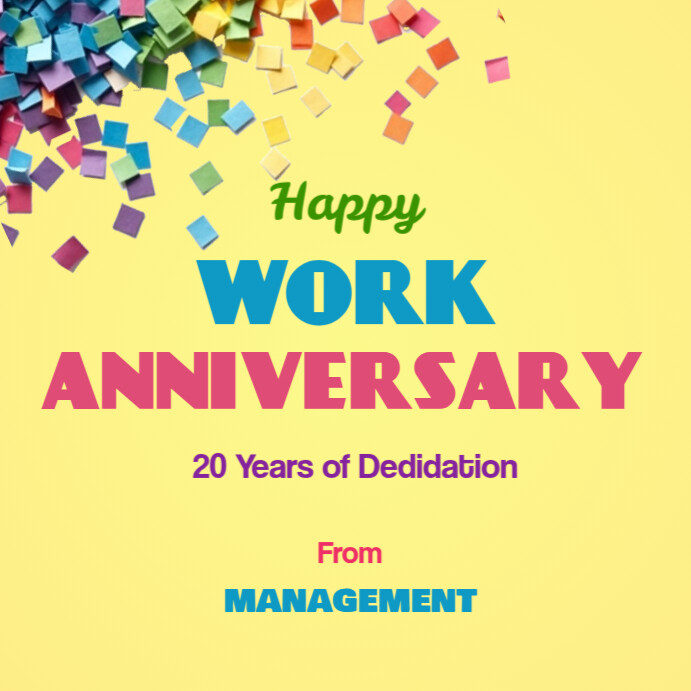 happy work anniversarry congrat celebrating employee worker thank flyer ...