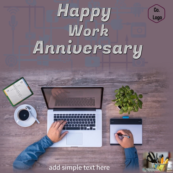 Happy Work Anniversary Template PosterMyWall happy-work-anniversary-template-postermywall