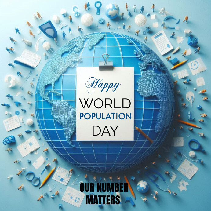 Happy World's Population Day Editable Templat | PosterMyWall