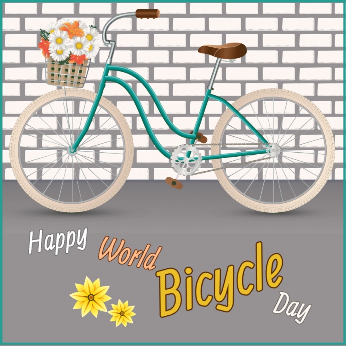 Happy world bicycle day,poster Template | PosterMyWall