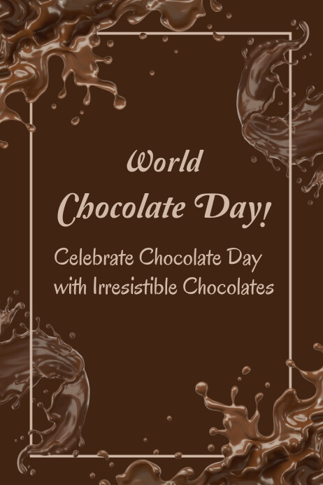 Happy world chocolate day 2024 Template | PosterMyWall