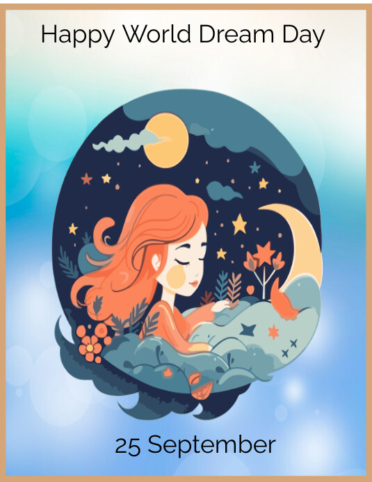 Plantilla de happy world dream day | PosterMyWall
